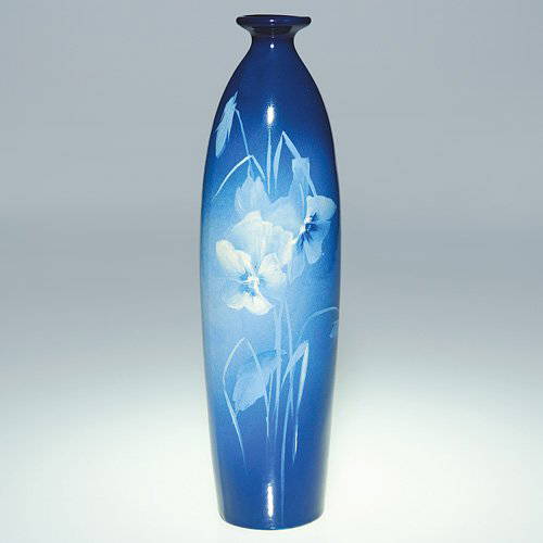 Weller Blue Louwelsa Vase, Mitchell, 10"