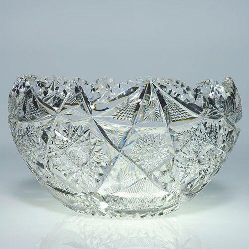 852: Cut glass punch bowl, Colonna, sgn Libbey, 14"DX 8 - Jun 07, 2008 ...