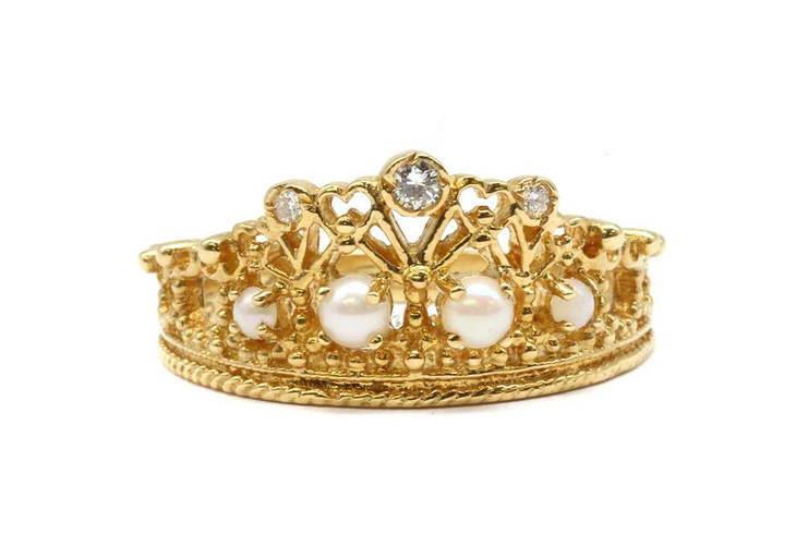 An 18ct Gold 'princess Diana Tiara Ring', By Stuart Devlin For Franklin ...