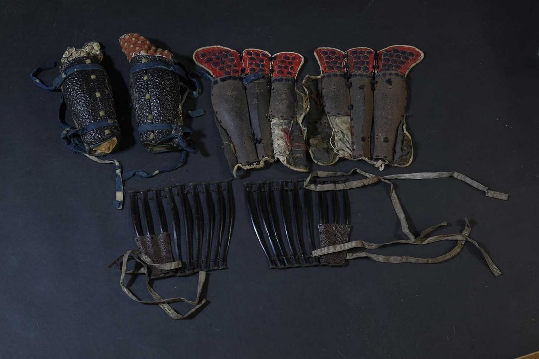 Three Pairs Of Japanese Suneate (shin Guards), Auction