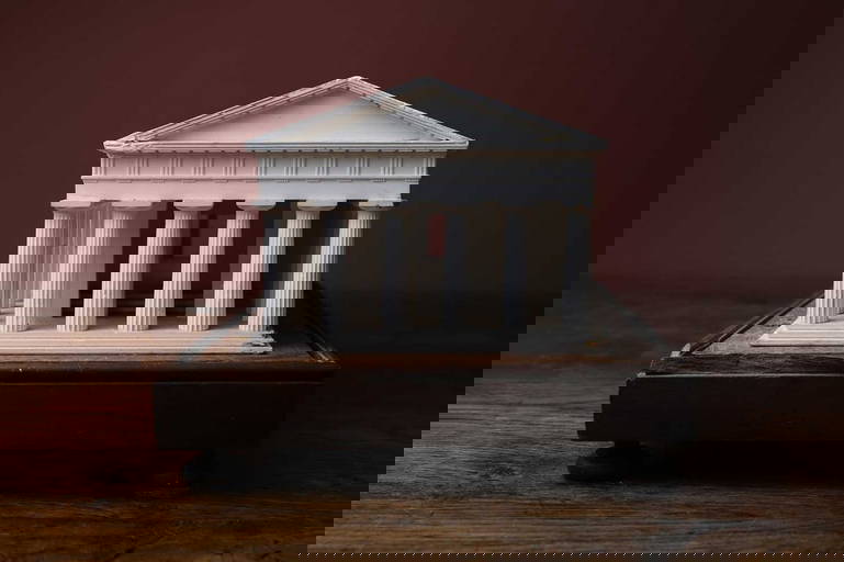 A Plaster Of Paris Model Of The Temple Of Hera Ii At Paestum,