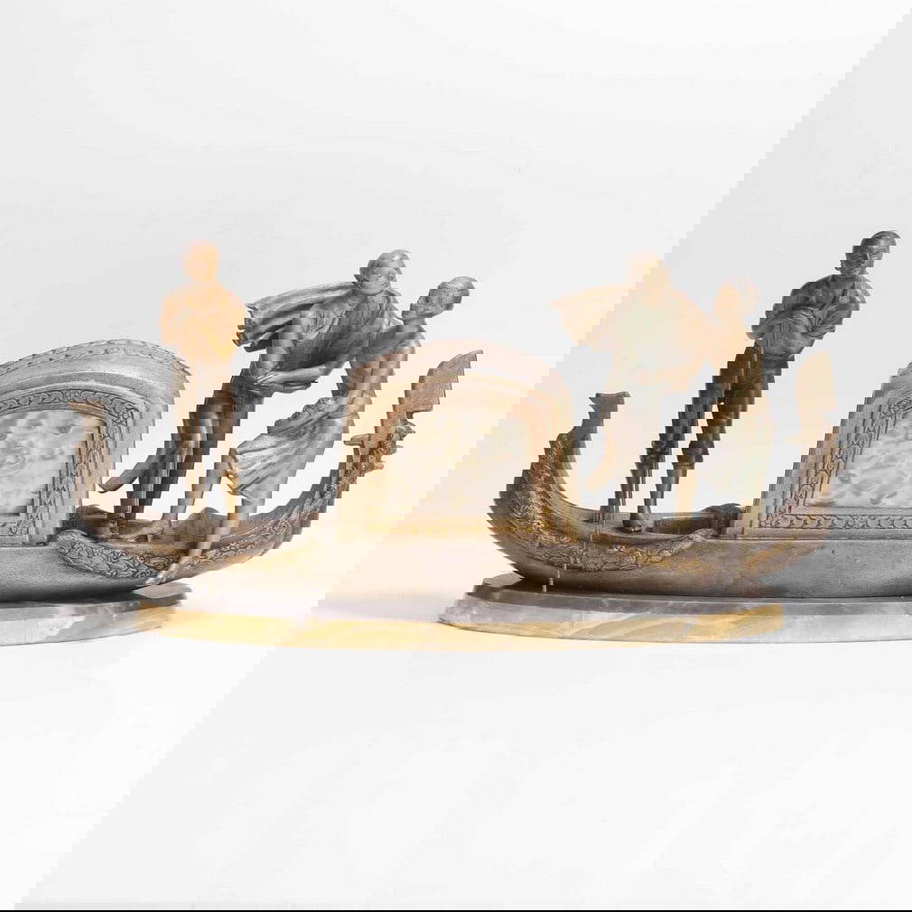 P... Sega (french, 20th Century) A Cold-painted Spelter Figure Group ...