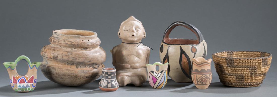 8 Native American Assorted Objects. 20th Century.