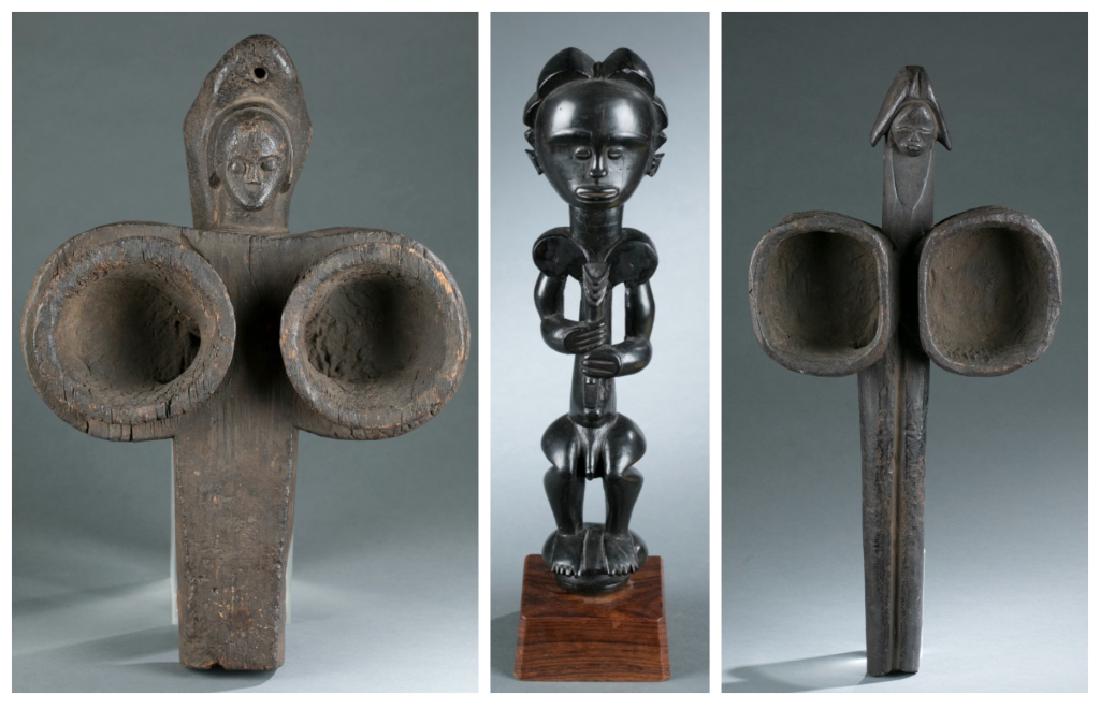 3 Fang Style Objects, 2 Bellows & Figure.