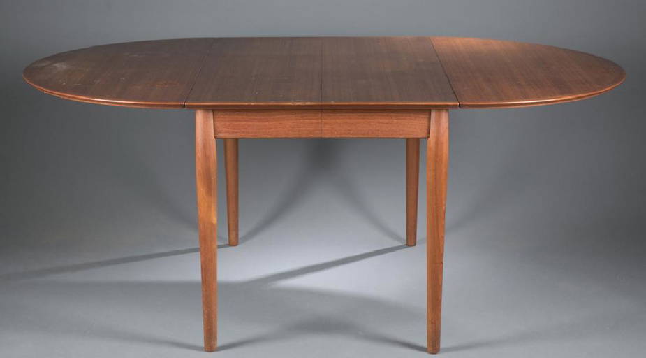 Mid Century Modern Teak Drop Leaf Dining Table.