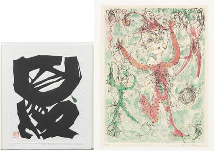 2 Japanese Modern Woodblock Prints.