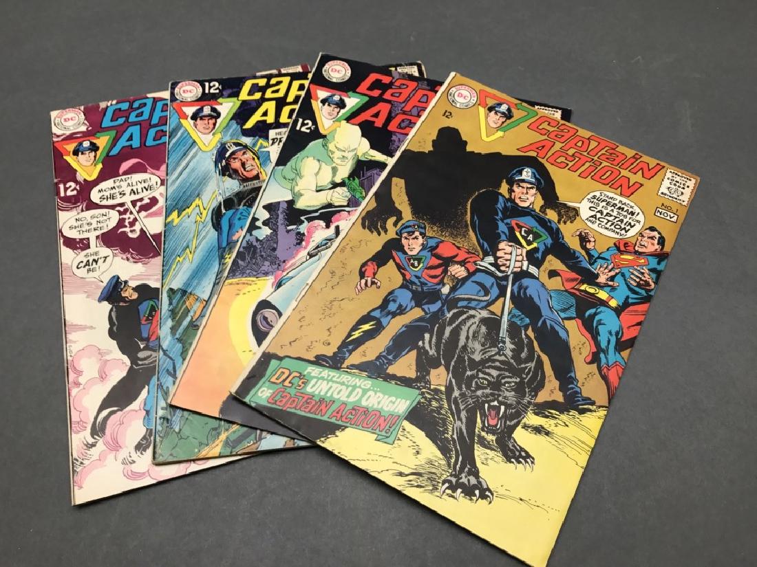 4 issues of Captain Action comic books, 1968.