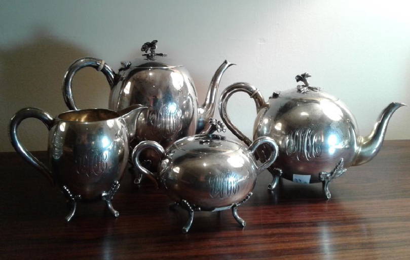 Antique German Silver Tea Set