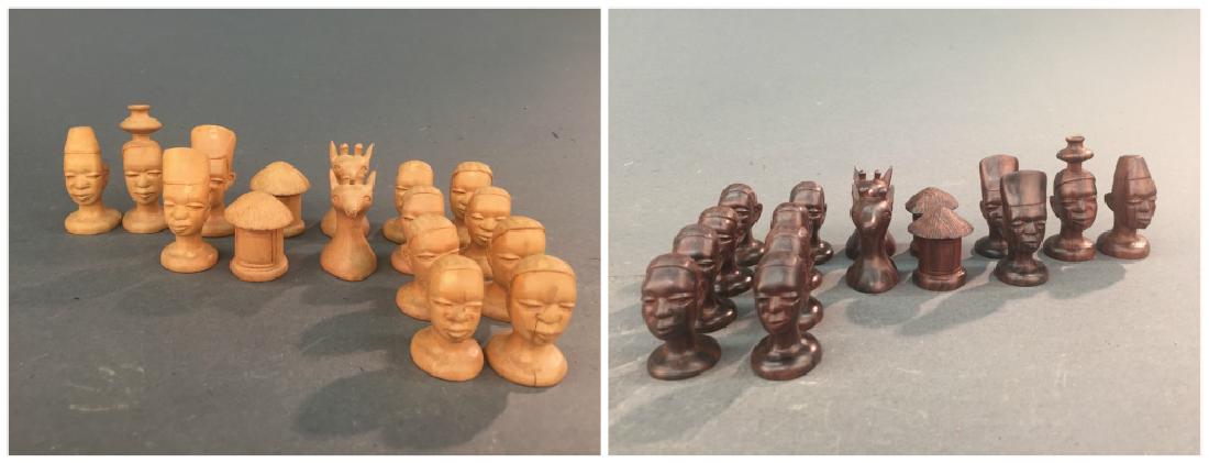 African Chess Set. 20th Century.