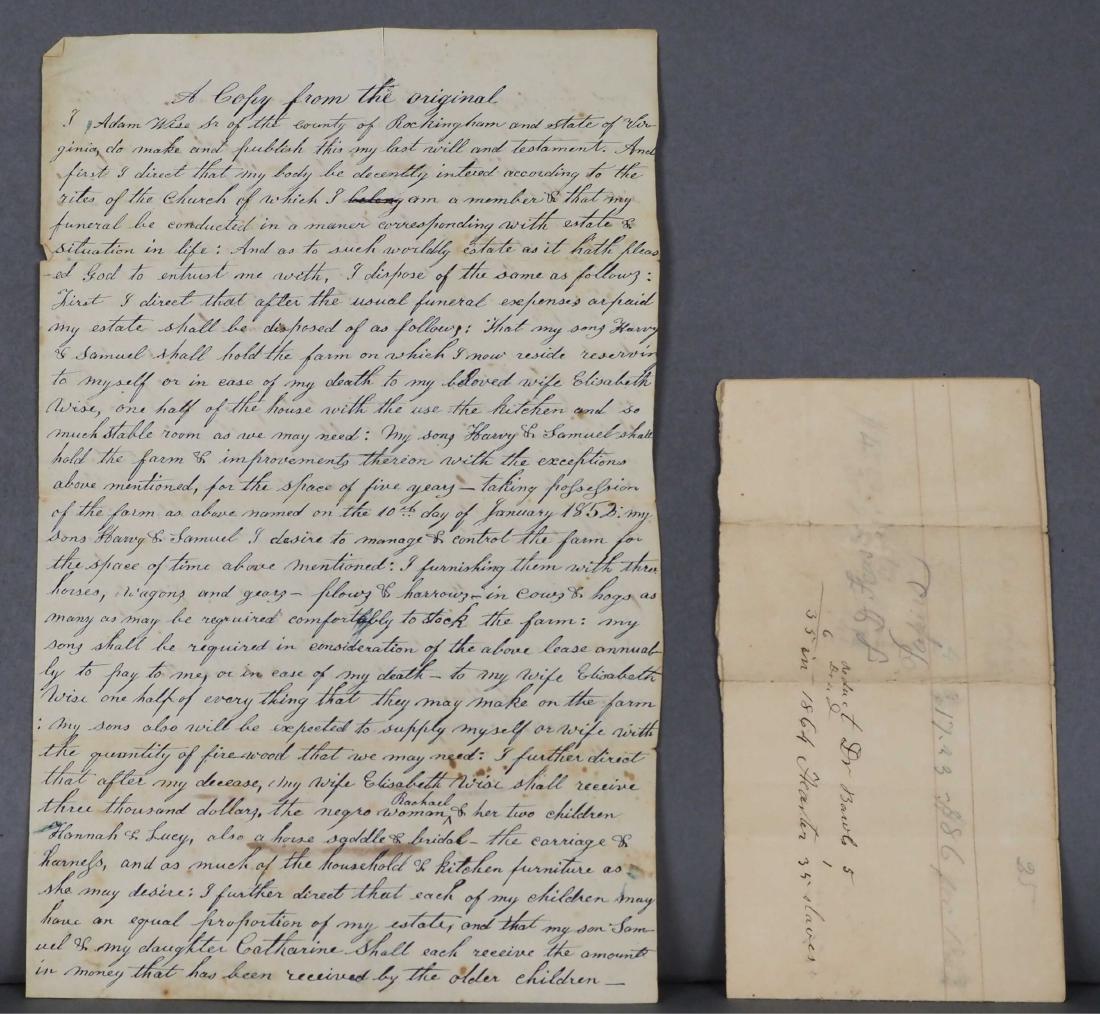 2 items: List of 41 slaves + Will of slave owner. - Sep 13, 2018 ...