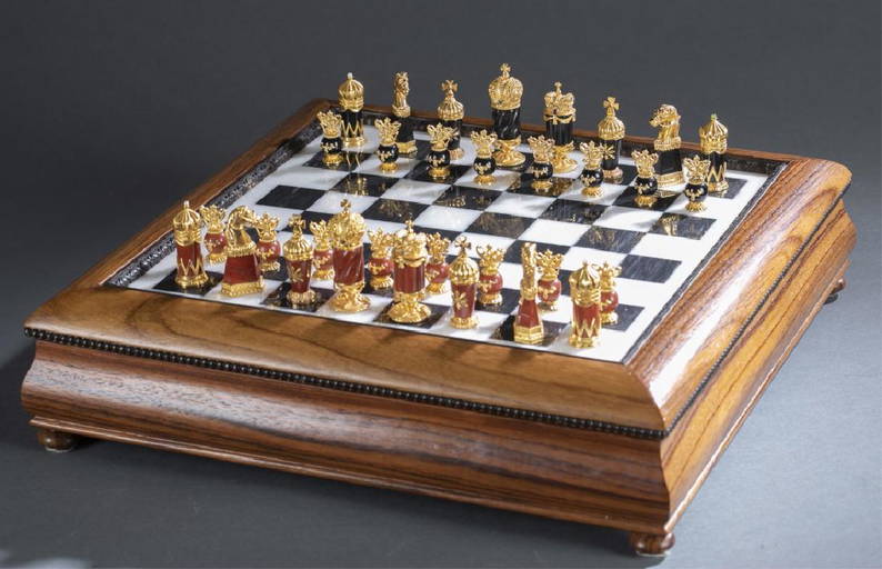 Igor Carl Faberge Imperial Chess Set #58, 20th C.