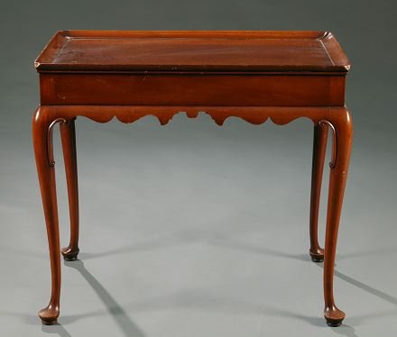 Kittinger Queen Anne Mahogany Tea Table.