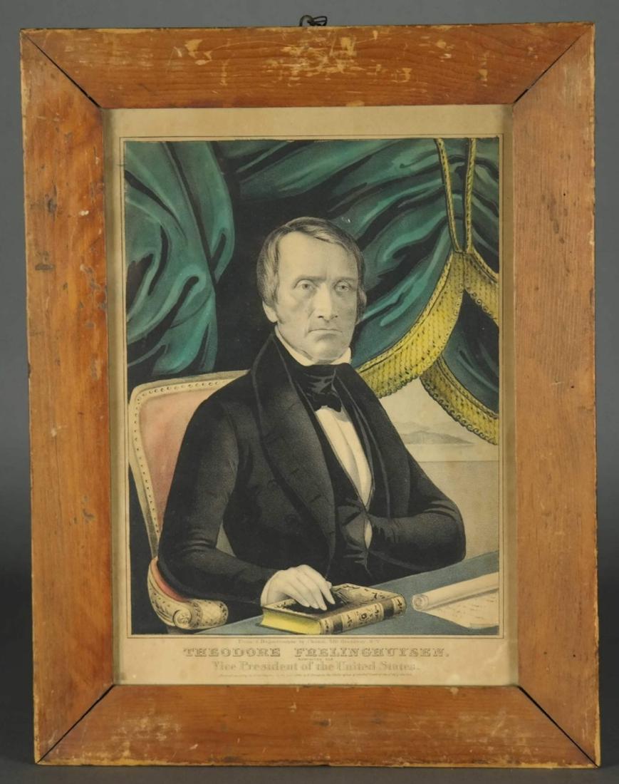 4 Nathaniel Currier Prints. Incl: Frelinghuysen.