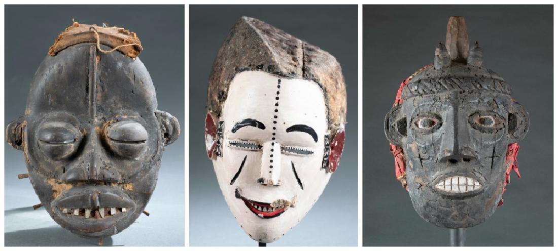 3 West African Masks. 20th Century.