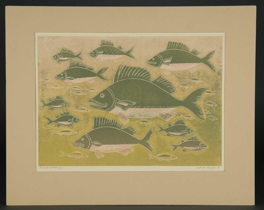 Valenti Angelo. Linocut. School of Fish. 1969. - Jul 18, 2019 | Quinn's ...