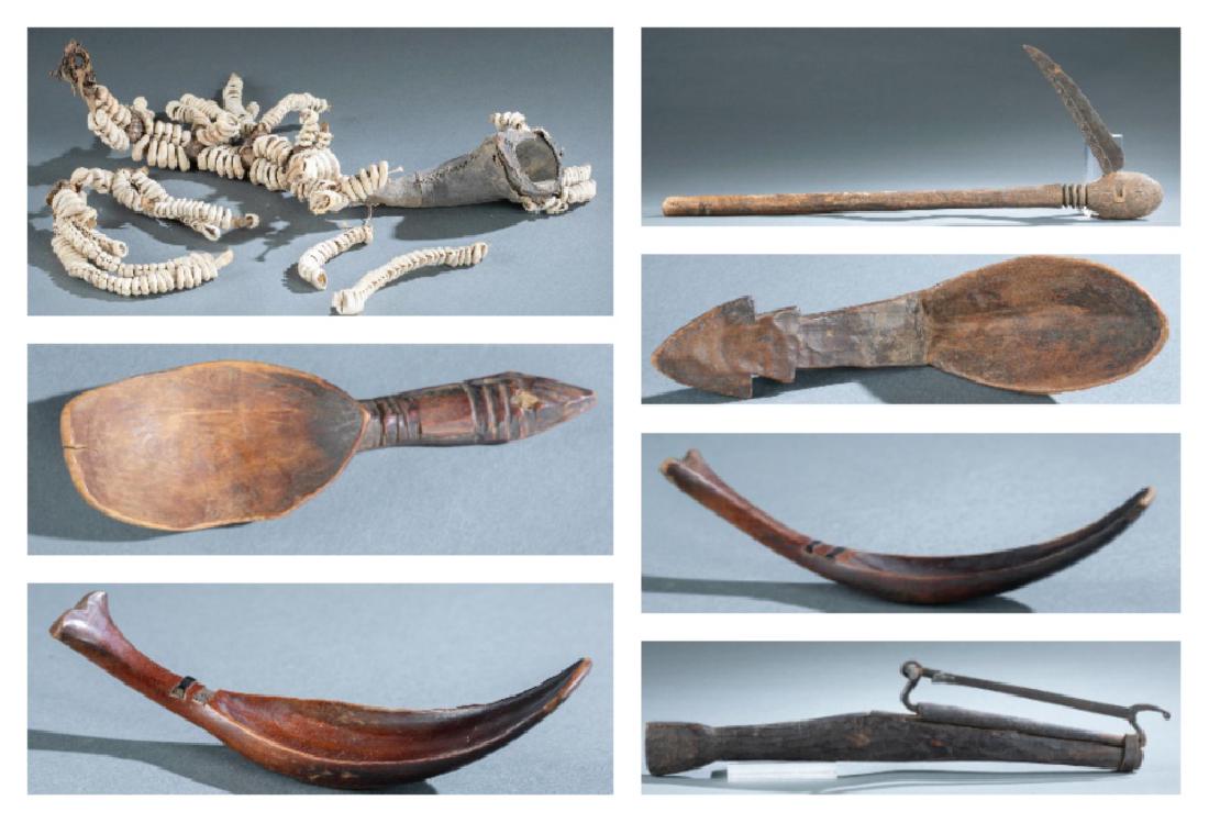 7 West African Utilitarian Objects. 20th C.