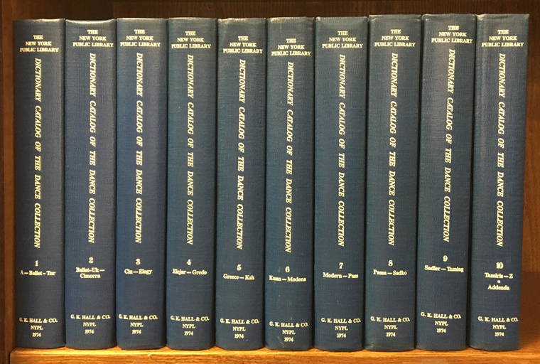 The Dictionary Catalog Of The Dance Collection.