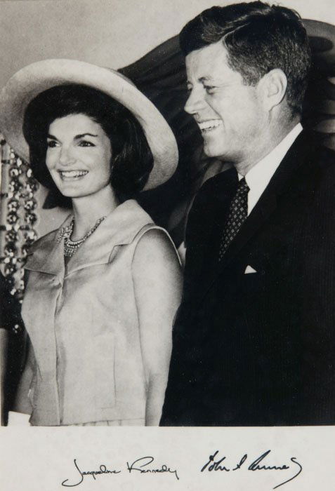 1344: Collage signed by Judy Horowitz + 3 Kennedy photo