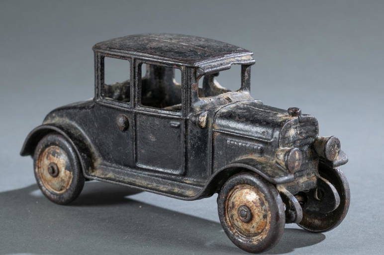 Hubley Cast Iron Ford Coupe With Integral Driver.