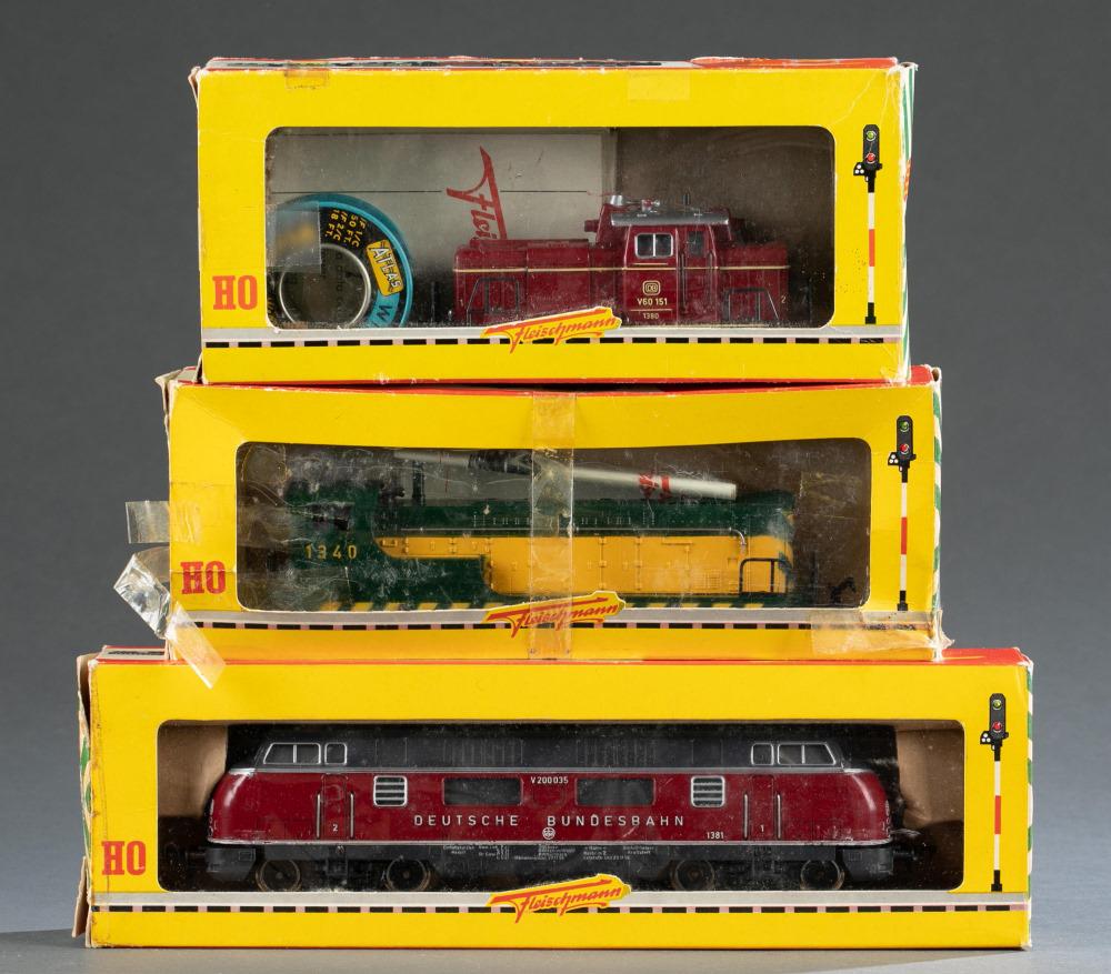 3 Fleishmann Ho Diesel Train Models.