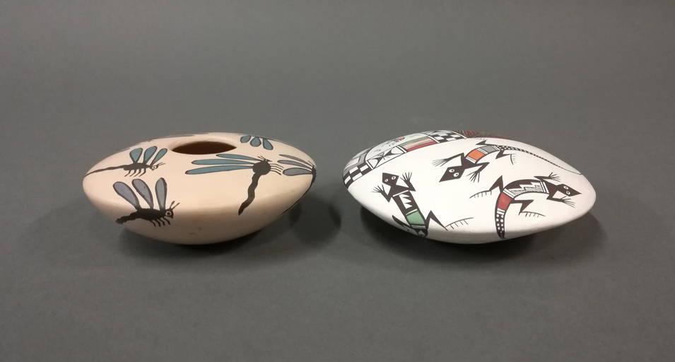 2 Small Acoma & Mata Ortiz Seed Pots