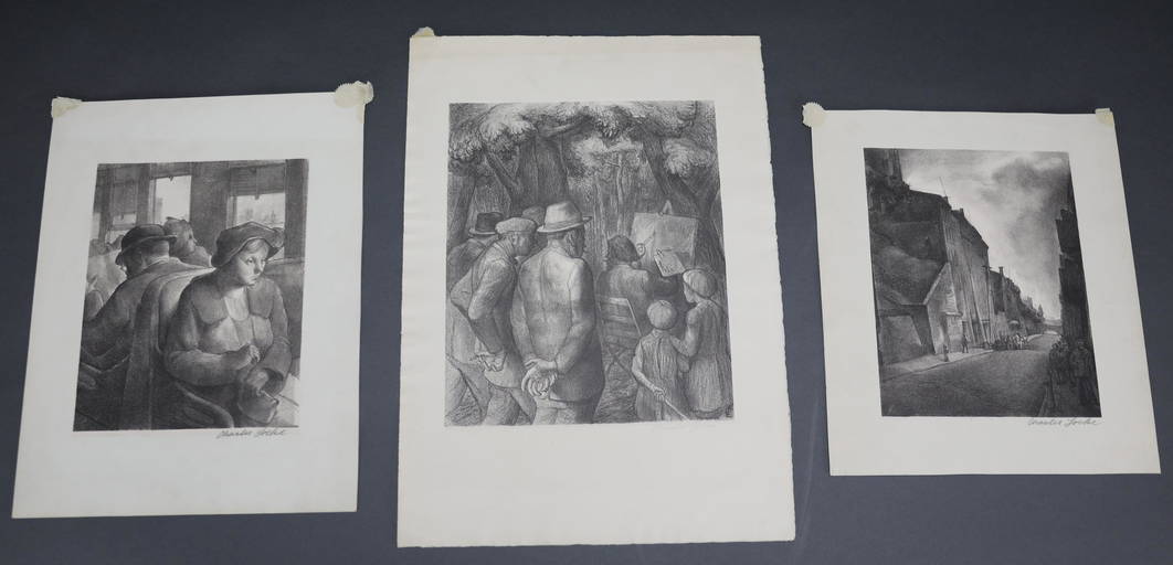 Charles W. Locke. 3 Lithographs. C. 1930