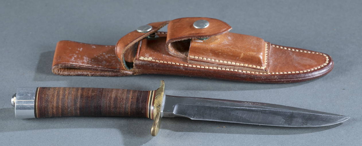 Randall Made "model 1" Fighting Knife With Sheath.