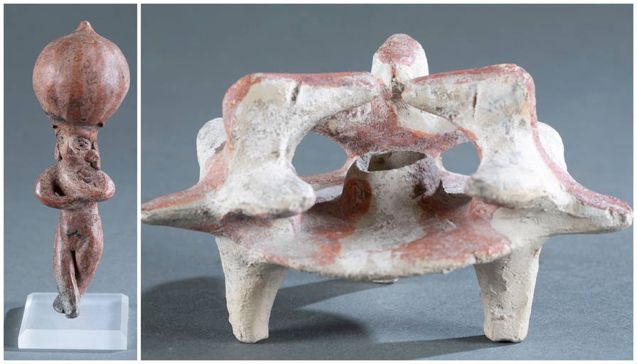 Pre-Columbian Rattle and Vessel. (#0002) on Apr 21, 2022 | Quinn's ...