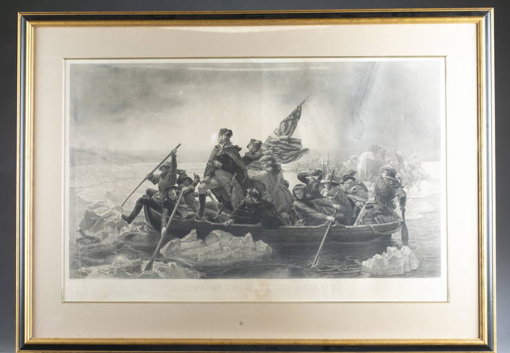 Washington Crossing The Delaware. 1853.