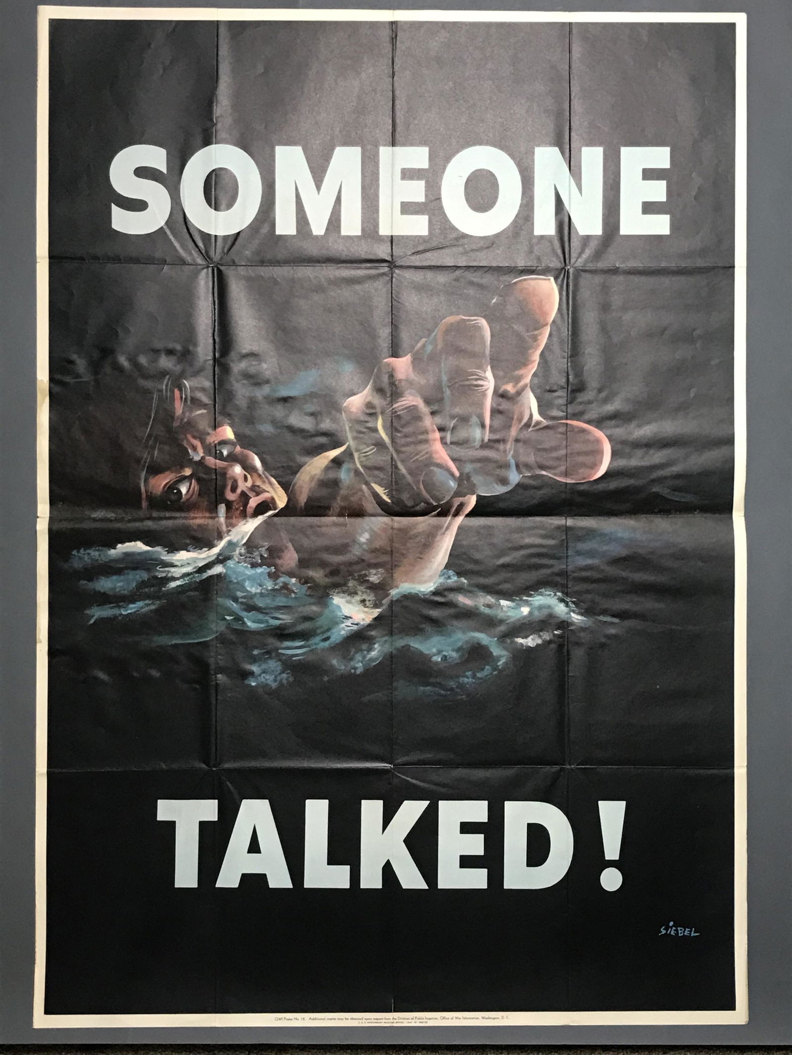 Siebel. Someone Talked! 2 Copies. 1942. Poster. (#0161) on Dec 20, 2022 ...