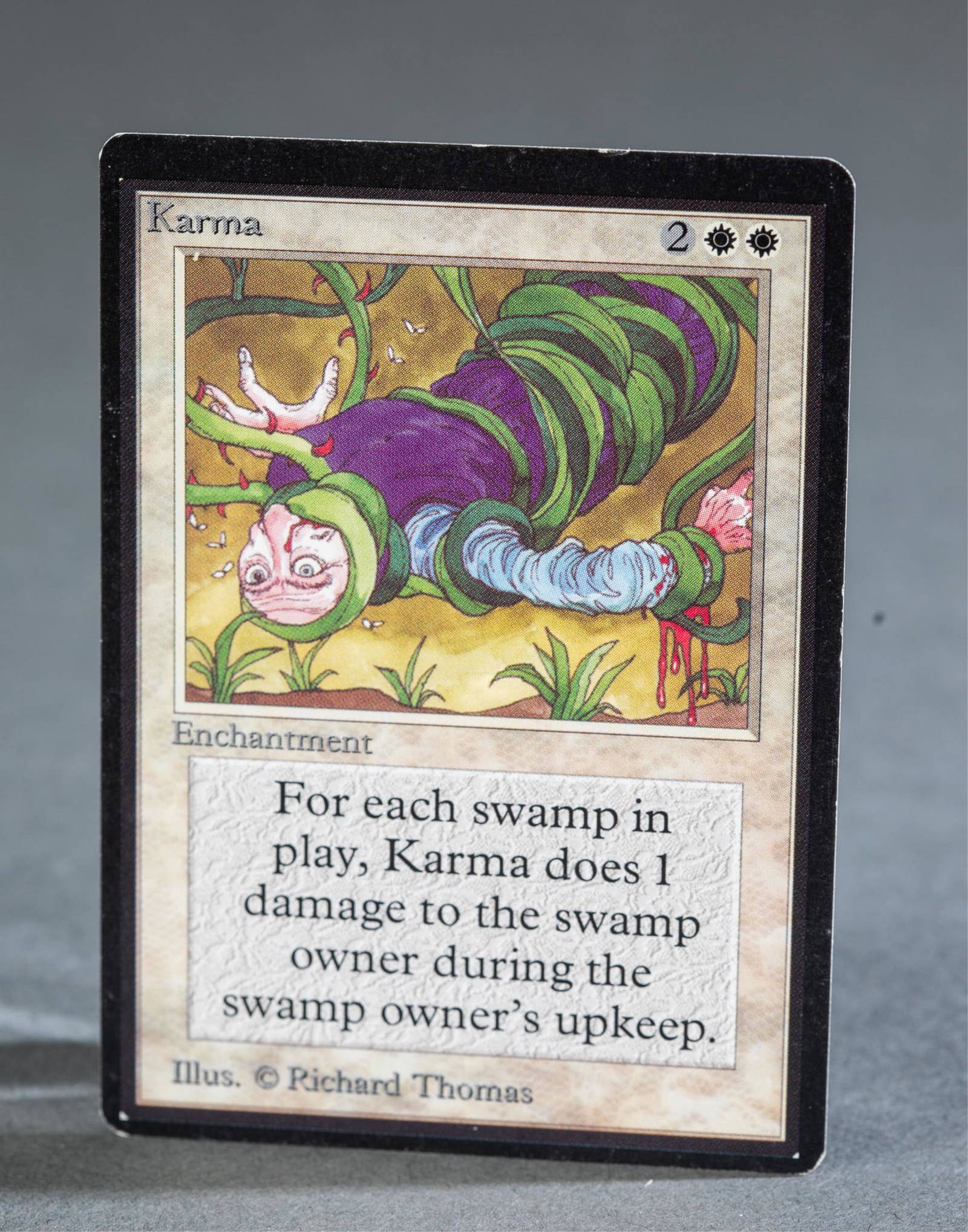 Mtg Alpha "karma" Enchantment Card. Auction
