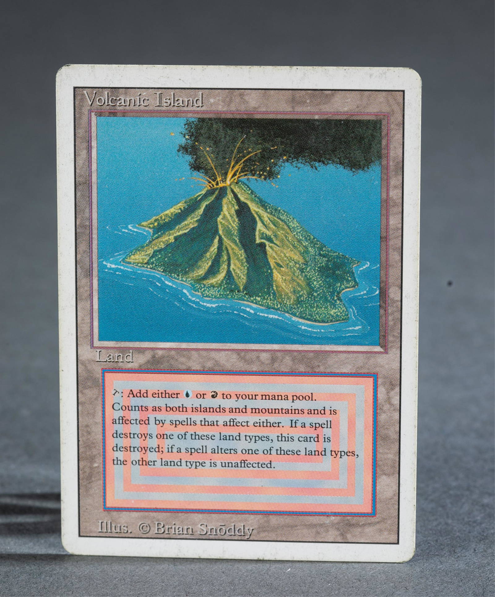 Mtg Revised "volcanic Island" Card. Auction