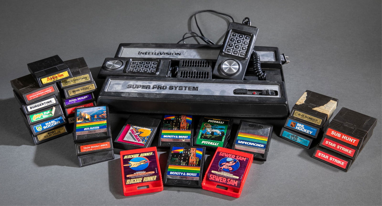 Intellivision System And 28 Cartridges. Auction