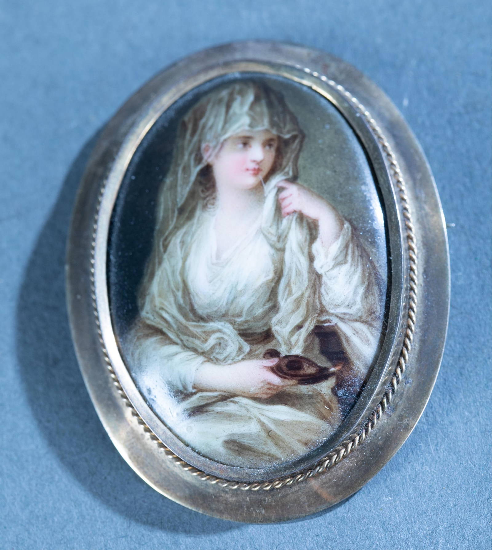 Meissen Porcelain Plaque Brooch. Auction