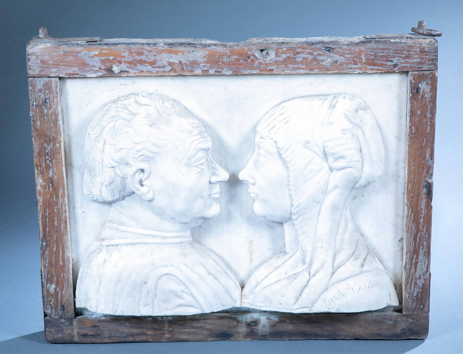 Marble Relief Of Petrarch And Laura De Noves Auction
