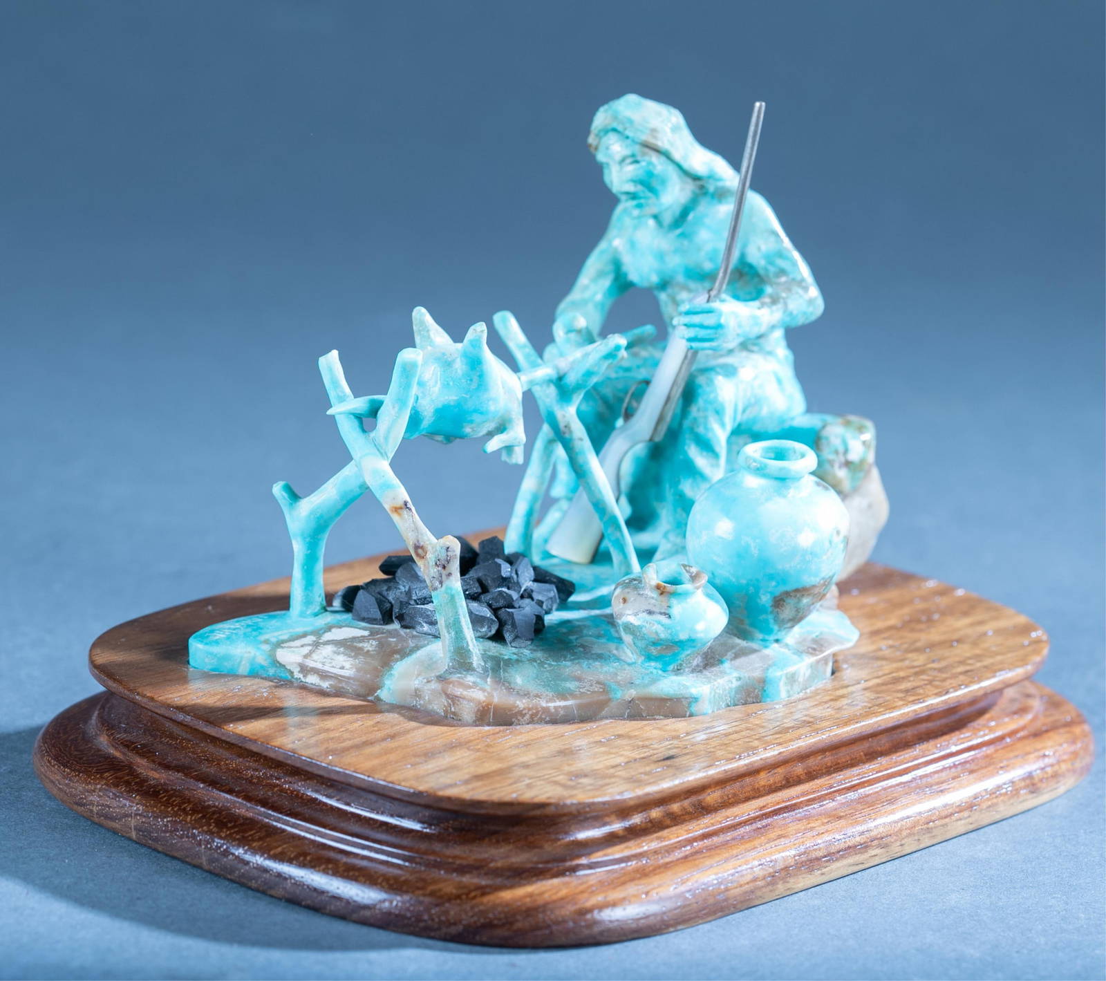 Native American Turquoise Figure. Auction