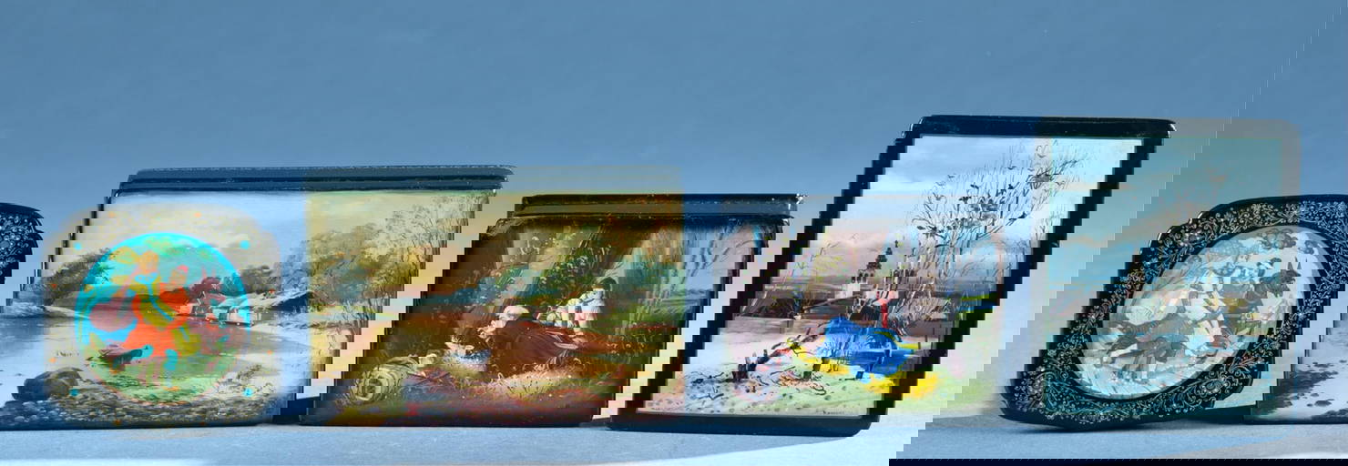 4 Soviet Russian Lacquer Boxes.