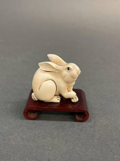 Ivory Rabbit Netsuke.