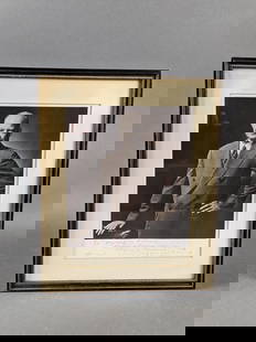 Dwight Eisenhower Signed Portrait.