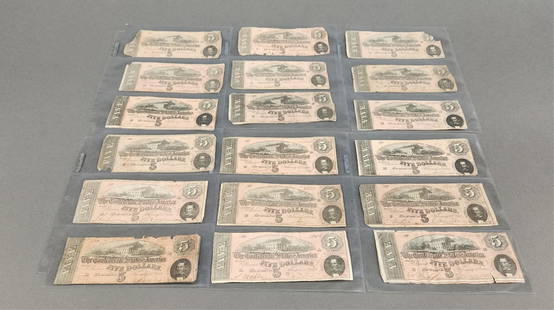 43 Confederate States Notes Auction