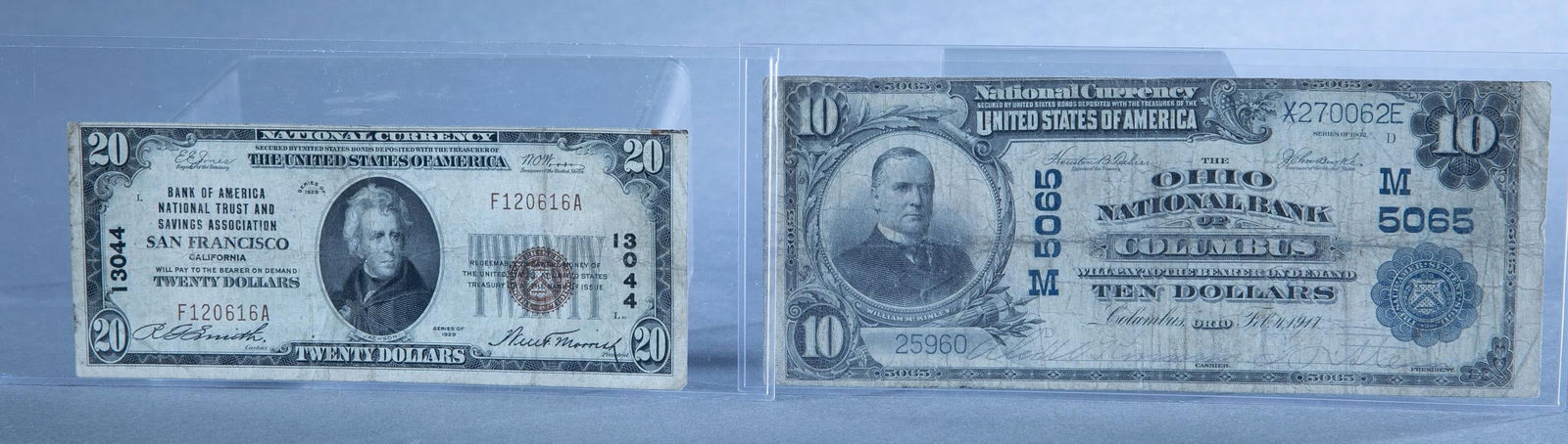 2 U.s. Obsolete Bank Notes Auction