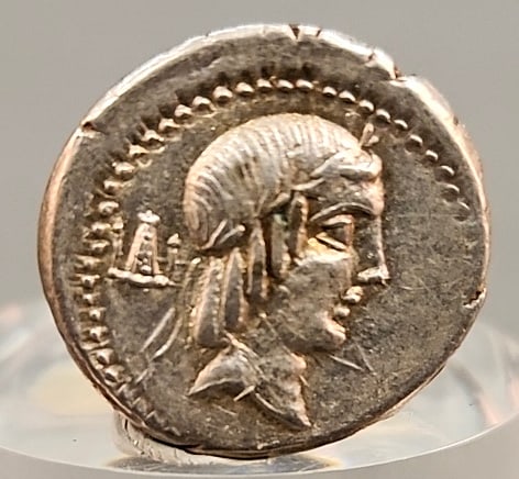 Roman Republic L. Calpurnius Piso Ar Denarius Xf Auction