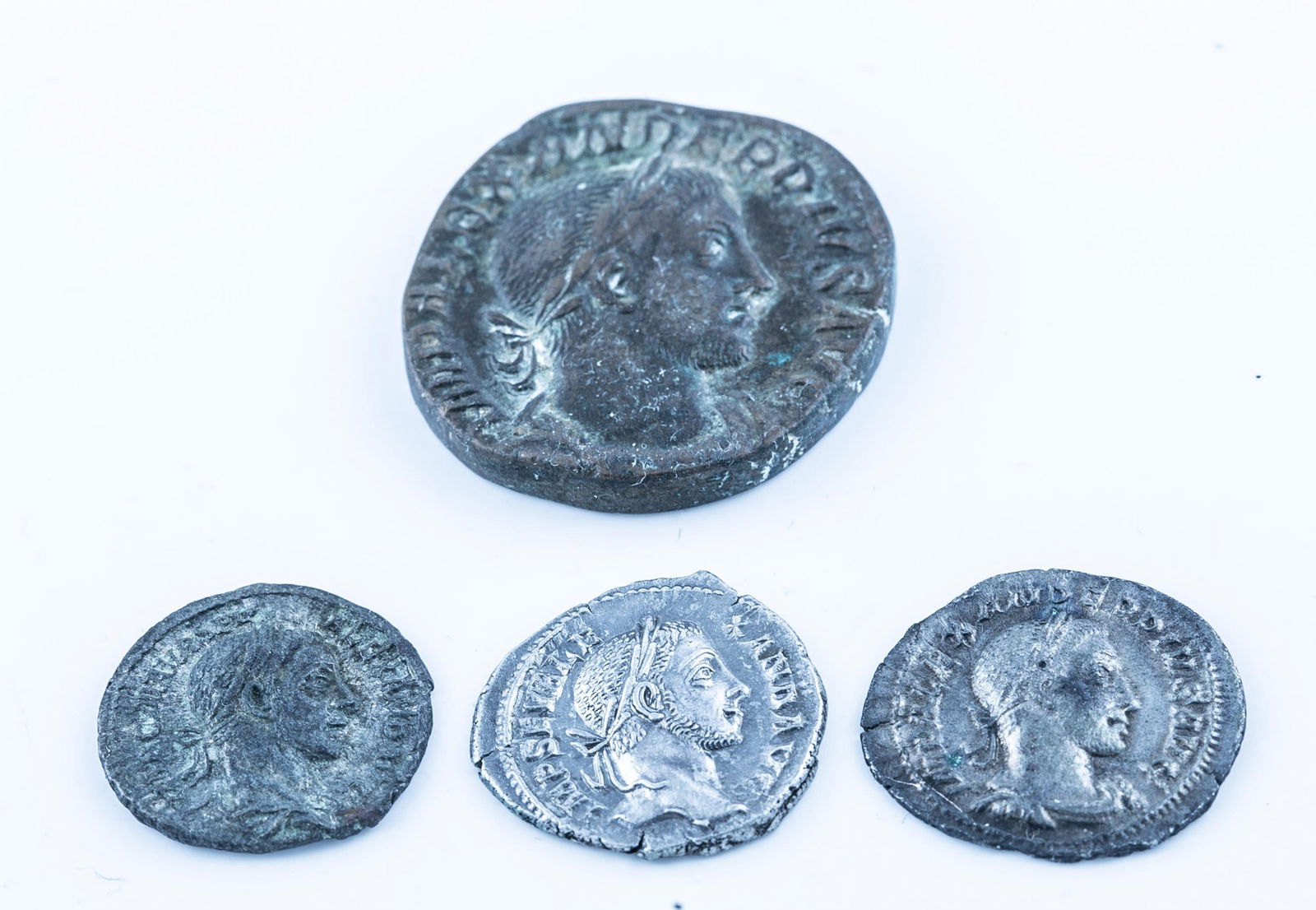 4 Roman Empire Severus Alexander Coins Auction