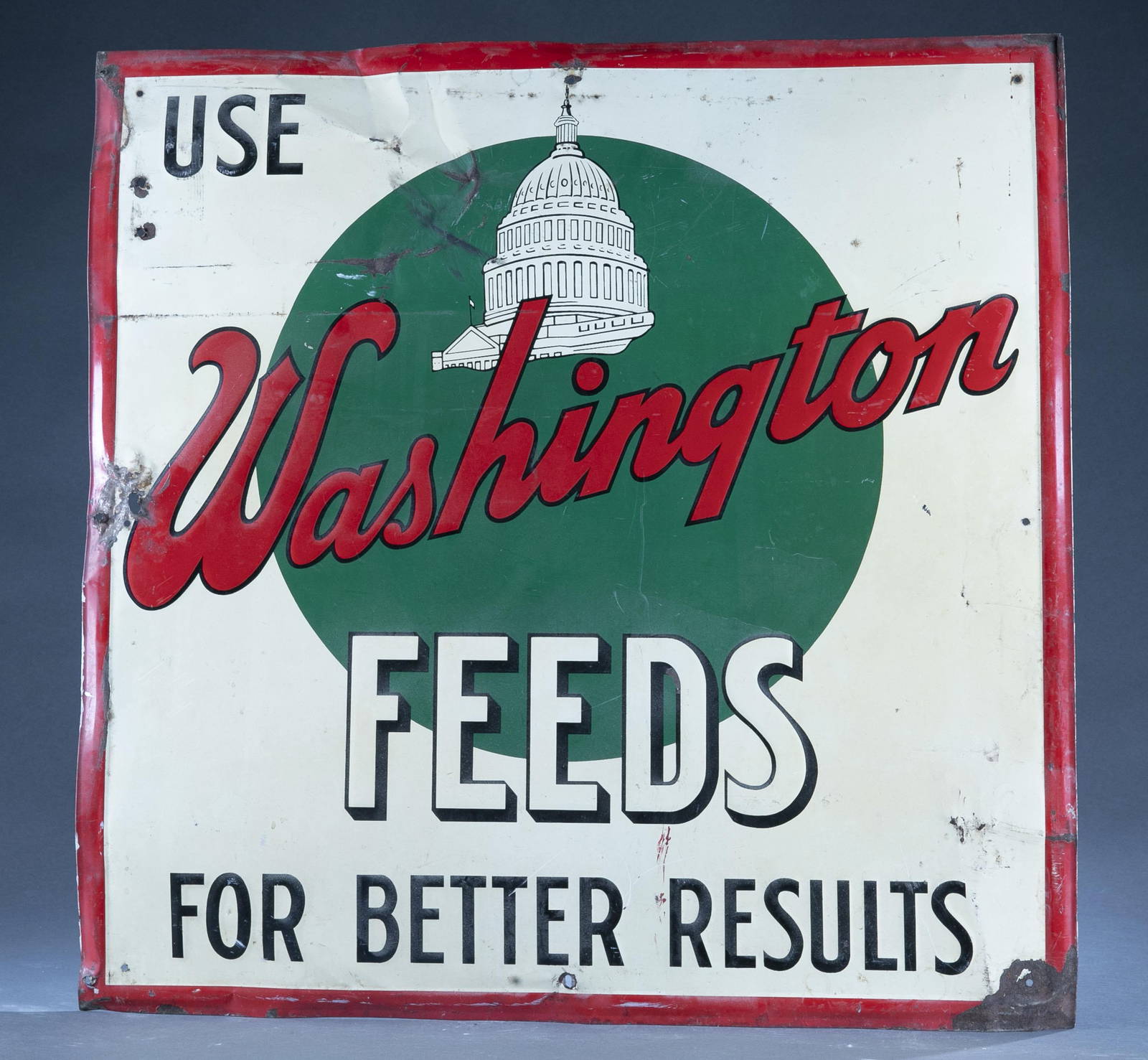 Washington Feeds Sign. Auction