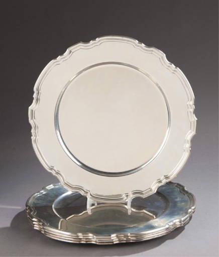 6 Tiffany & Co. Small Sterling Silver Plates.