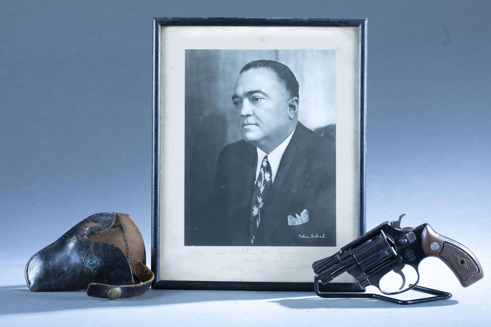 S&w M36 Revolver & Signed E. Hoover Photo, .38 Spl Auction