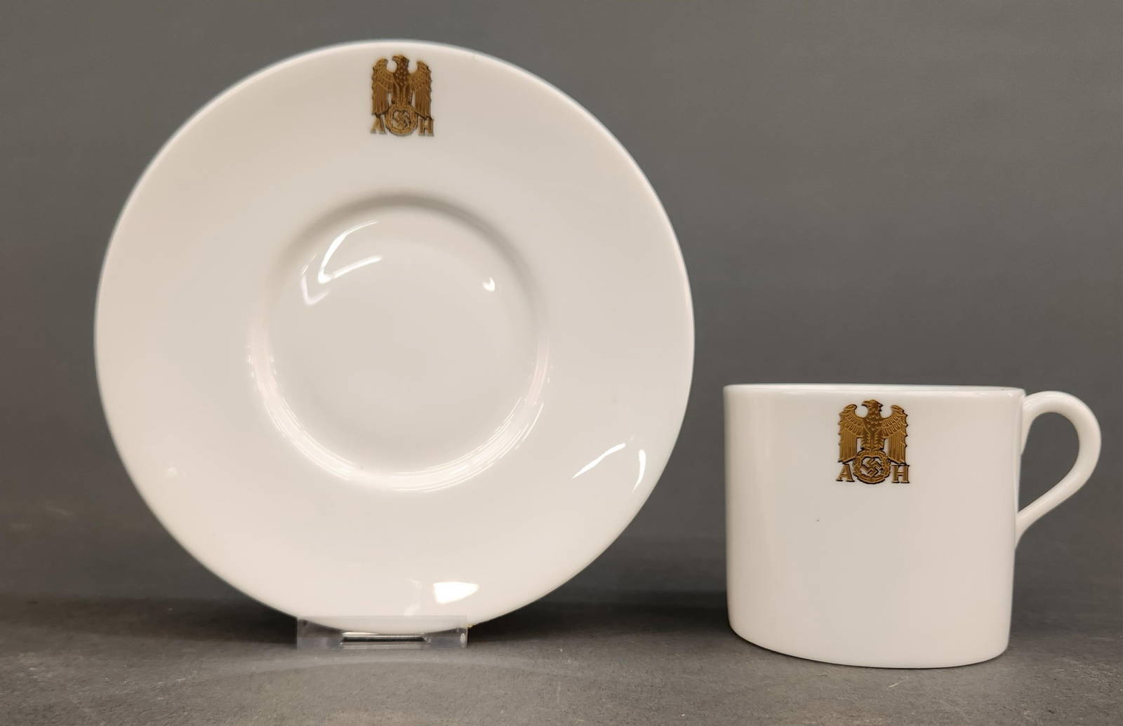 Wwii Ss Allach Adolf Hitler Demitasse Cup & Saucer Auction