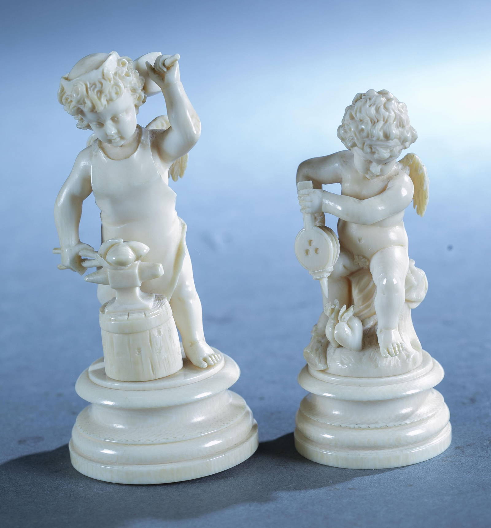 Continental Cupid Figures. Auction