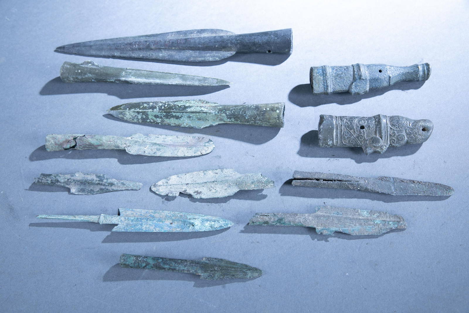 Ancient Chinese Bronze Spear And Projectile Points Auction