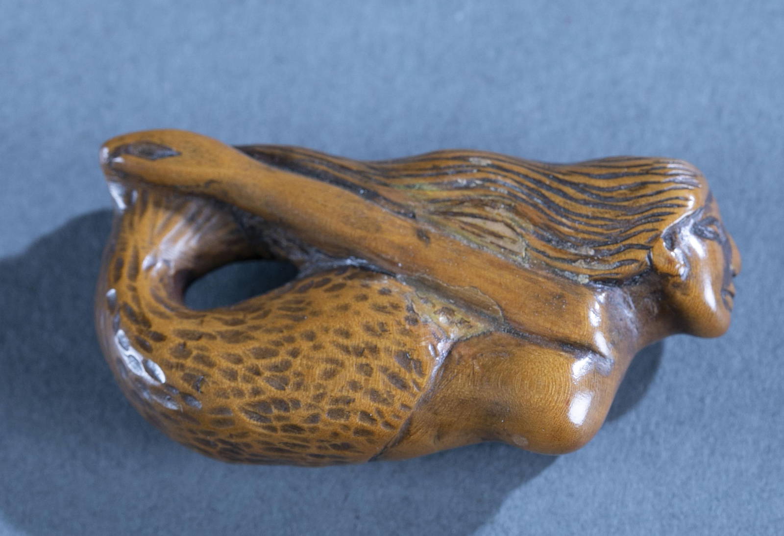 Japanese Mermaid Netsuke. Auction